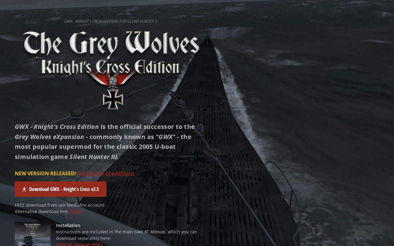 GWX - Knight's Cross Edition - Official Website - Silent Hunter III ...